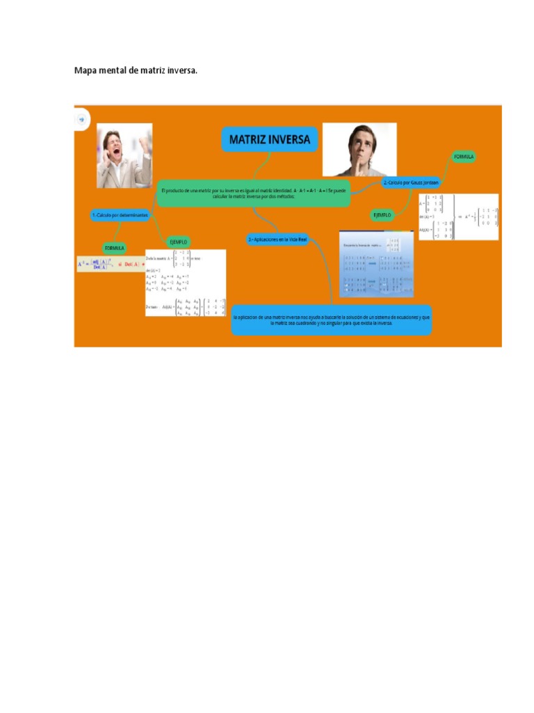 Mapa Mental de Matriz Inversa | PDF