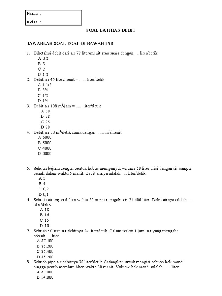 Soal Debit | PDF