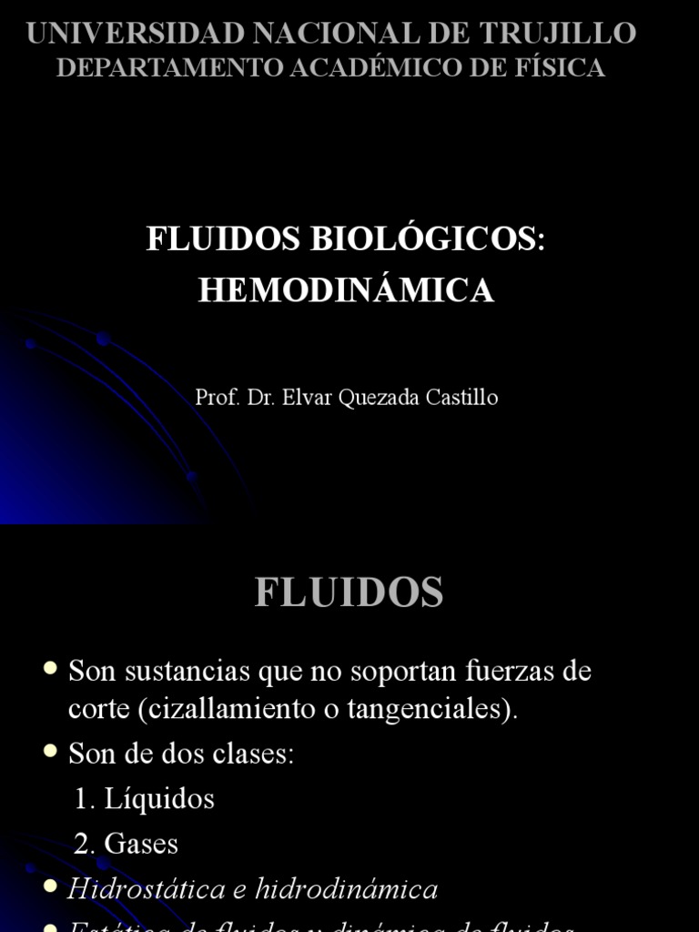 (11)- FLUIDOS BIOLÓGICOS (hemodinámicos) | PDF | Corazón | Sistema ...