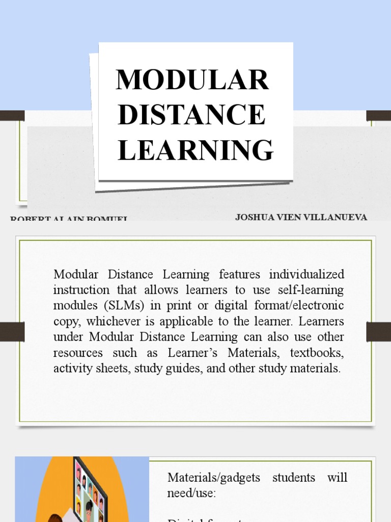 Modular Distance Learning Guide | PDF