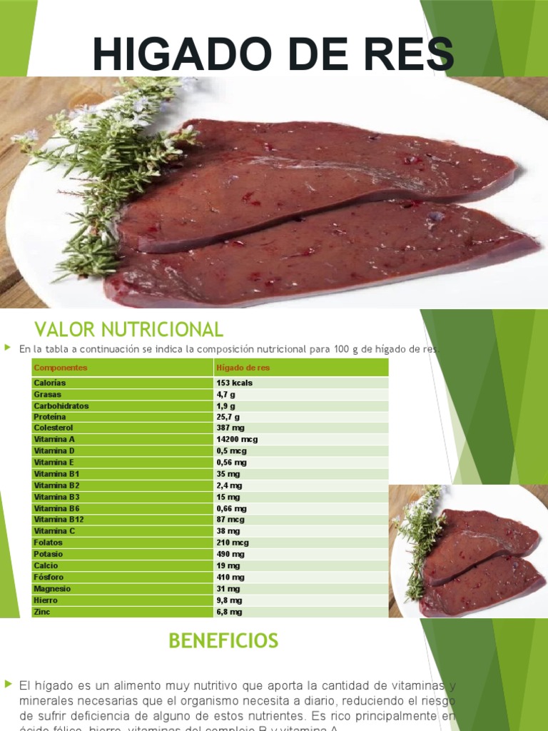 Higado de Res | PDF | Vitamina | Dieta y nutrición