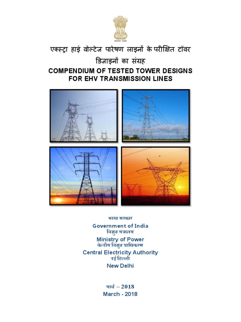 Compendium of Tested Tower Designs For Ehv Transmission Lines | PDF