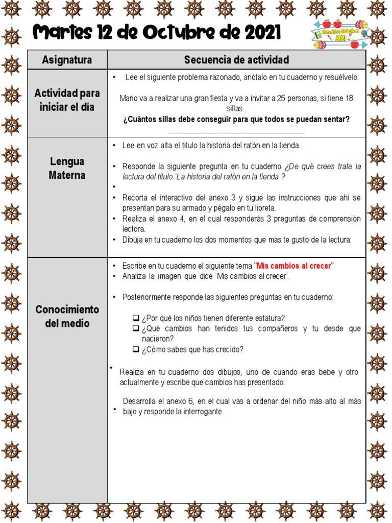 Actividades educativas para segundo grado | PDF | Aprendizaje