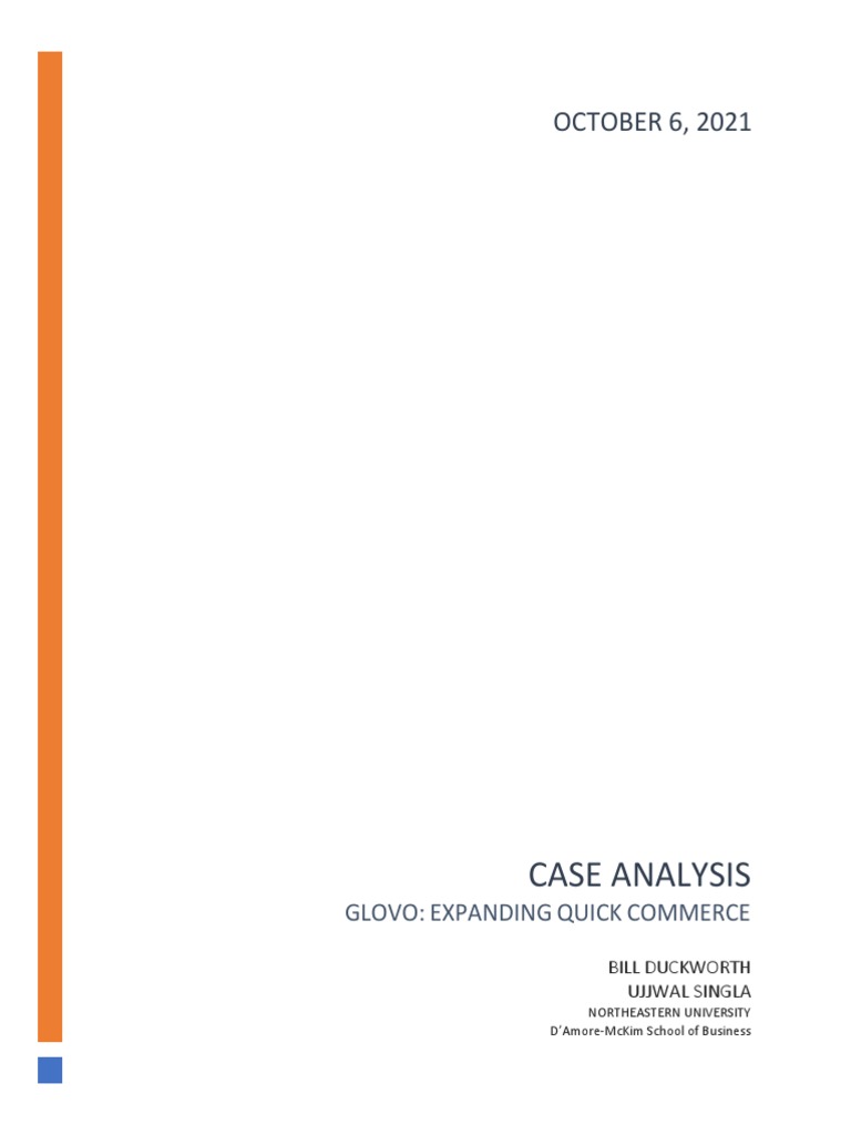 Glovo Case Analysis Pdf Retail Grocery Store