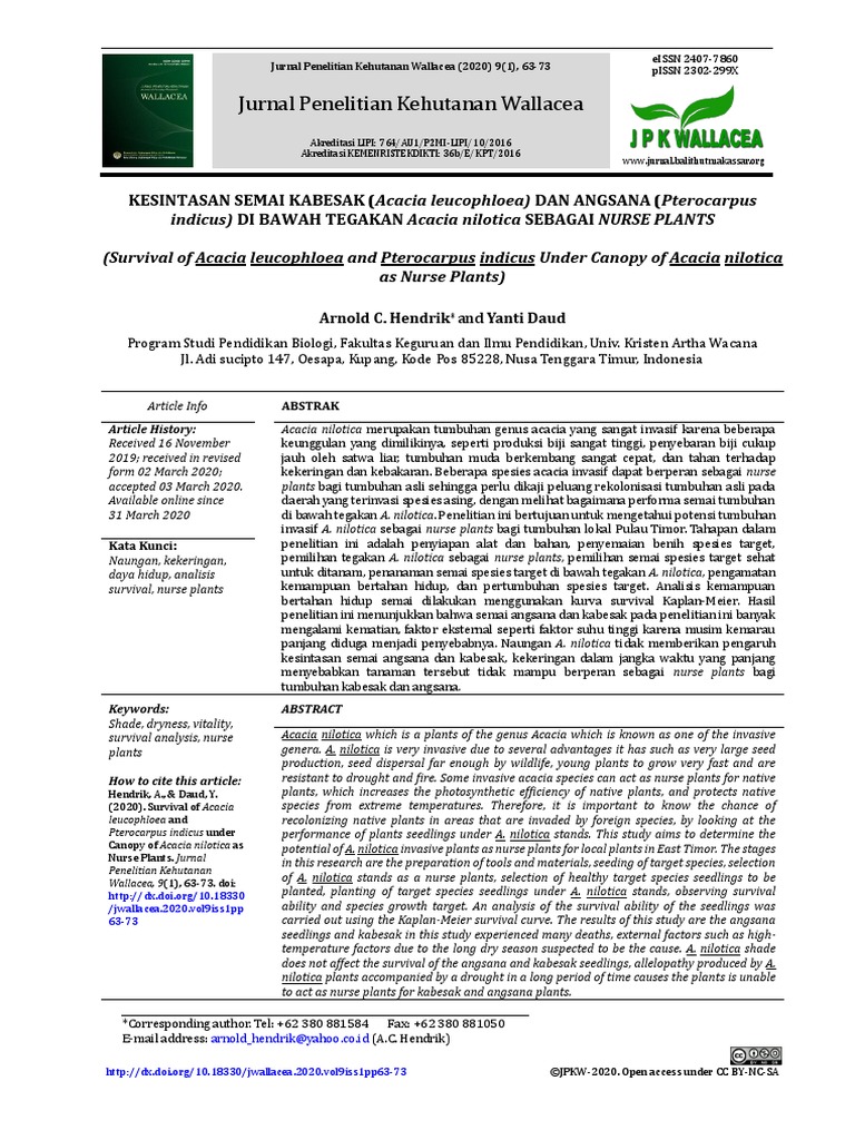 Jurnal Wallacea | PDF