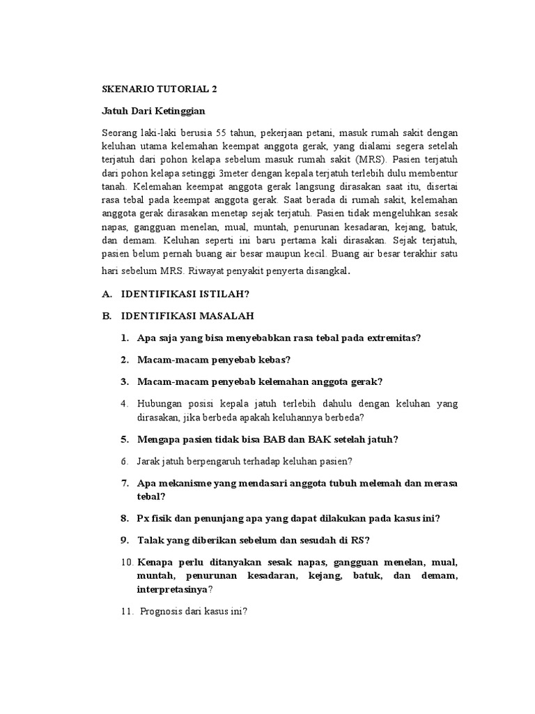 Skenario Tutorial 2 | PDF