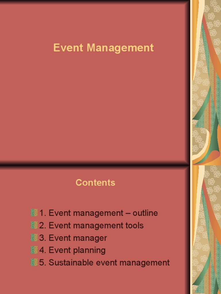 Event Management | PDF | Sustainability | Sustainable Development