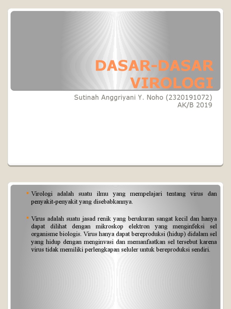 Dasar-Dasar Virologi dan Virus | PDF