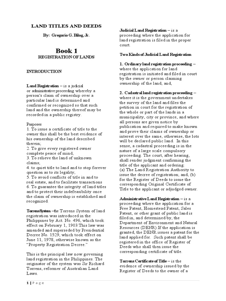 Land Registration Process Overview | PDF | Title (Property) | Deed