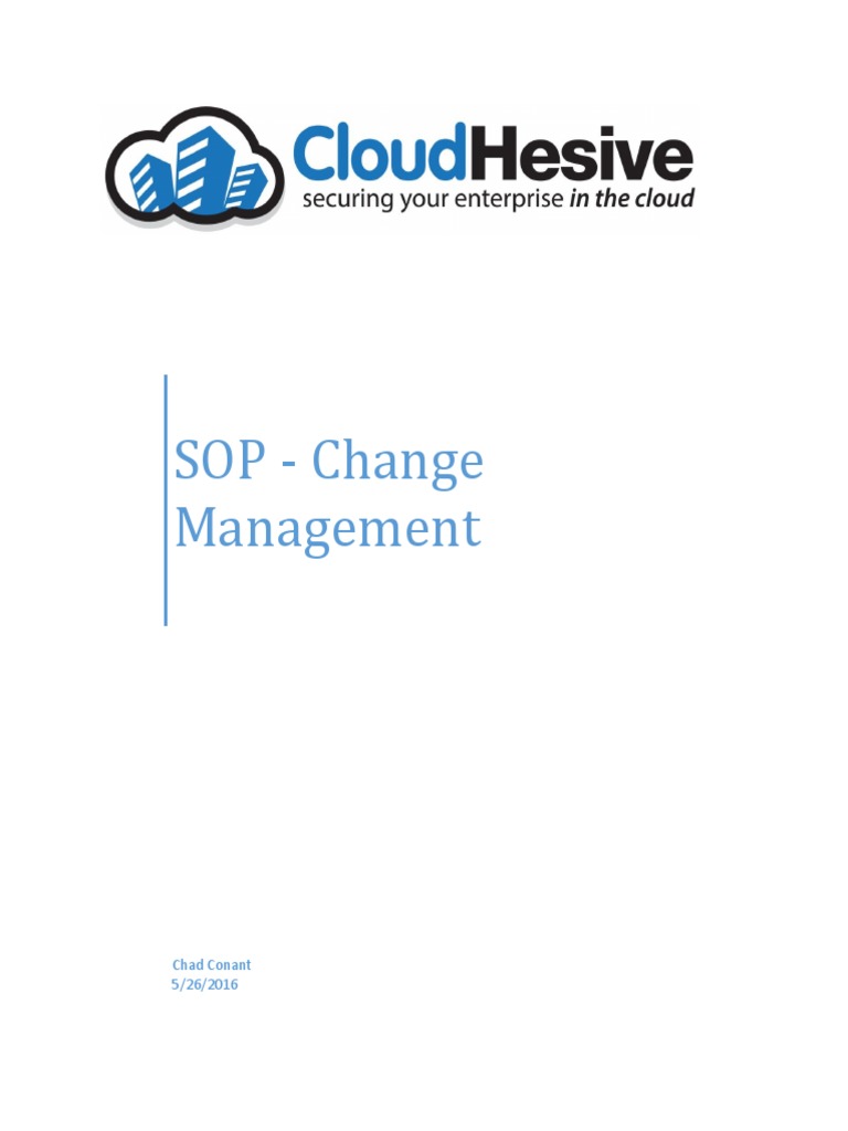 SOP Change Management3 | PDF | Implementation | Risk