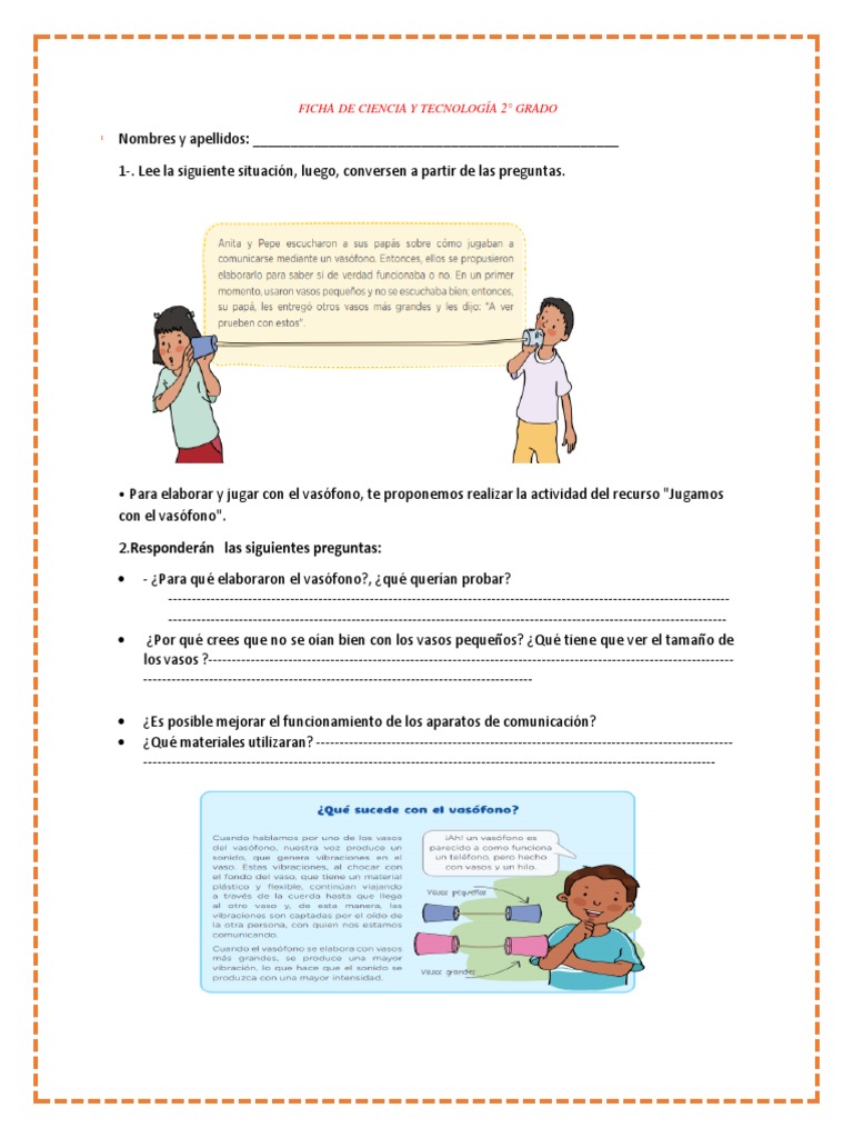 Ficha de Ciencia y Tecnología de Segundo Grado 07-10-2021 | PDF