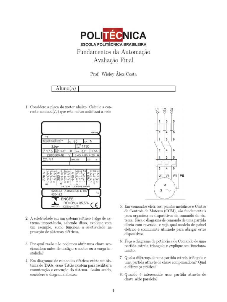 Atividade Final Fundamentos Da Automa o | PDF | Automação | Engenharia ...