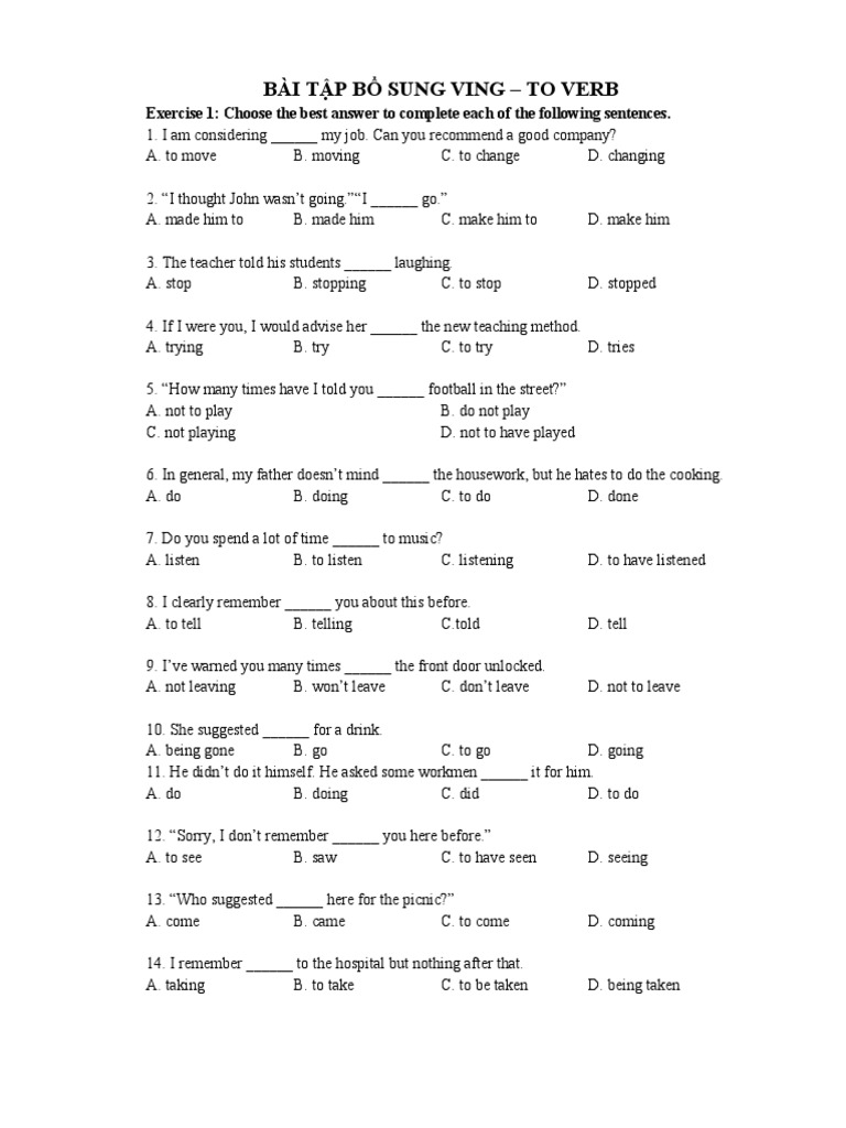 B Sung Ving - To Verb | PDF