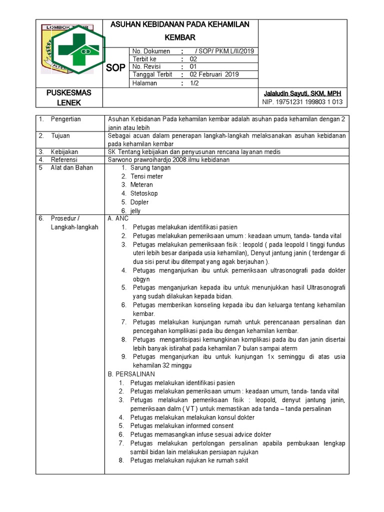 Sop Askeb Kehamilan Gmeli | PDF