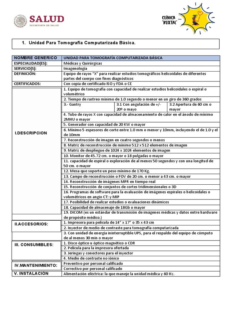 Cedula Tomografo Computarizado | PDF | Imagenes medicas | Ct Scan