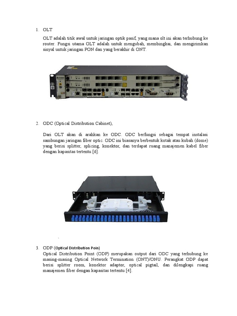 Komponen FTTH | PDF | Teknologi & Rekayasa