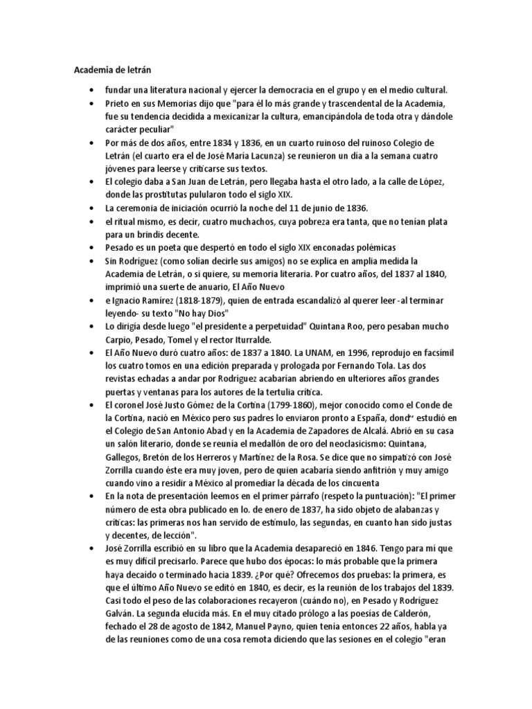 Academia de Letrán | PDF