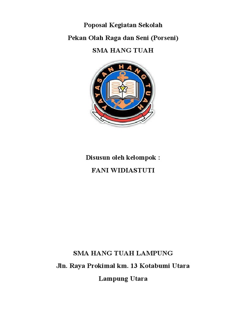 Proposal Kegiatan Sekolah | PDF