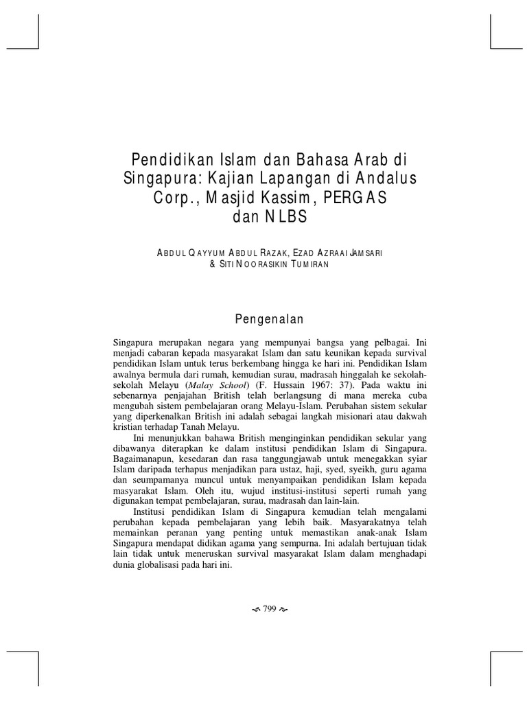 41 799-807 Abdul Qayyum Abdul Razak, Ezad Azraai Jamsari & Siti Noorasikin Tumiran | PDF