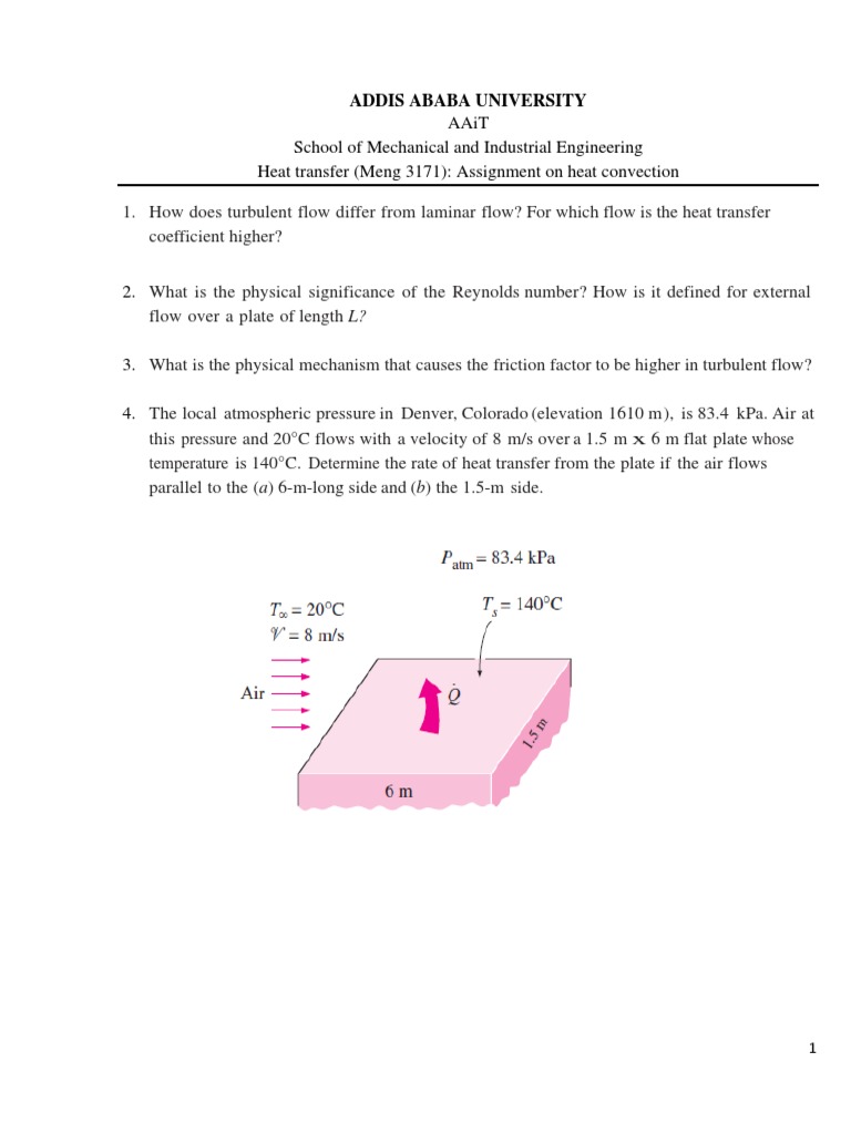 Heat Convection Assignment 5 | PDF | Heat Transfer | Fluid Dynamics