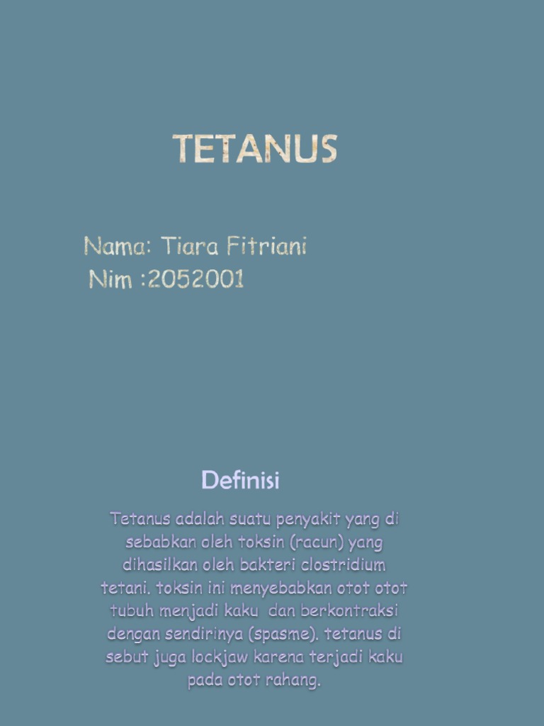 Tetanus | PDF