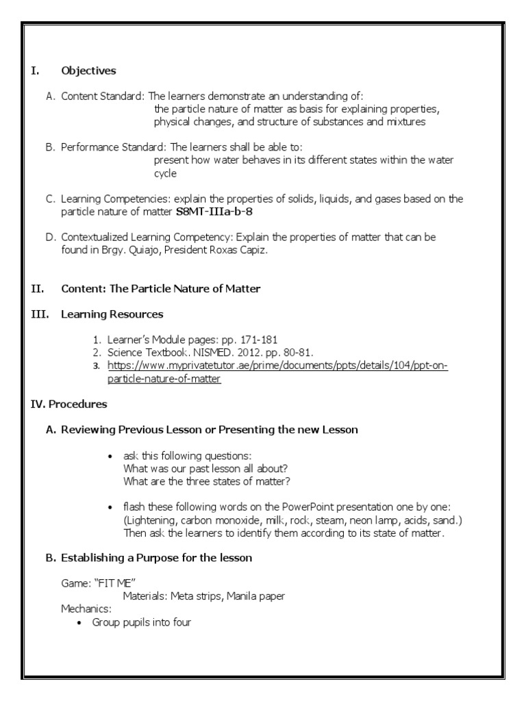 Understanding Particle Nature of Matter | PDF | Gases | Matter