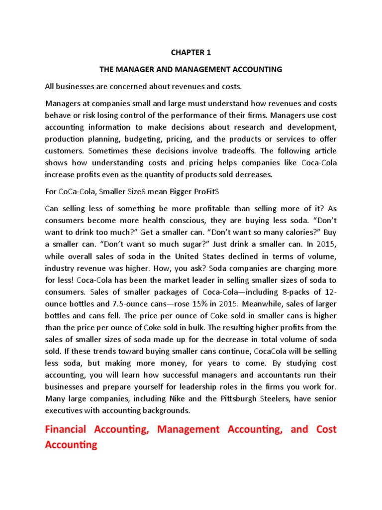 Chapter 1 | PDF | Management Accounting | Accounting