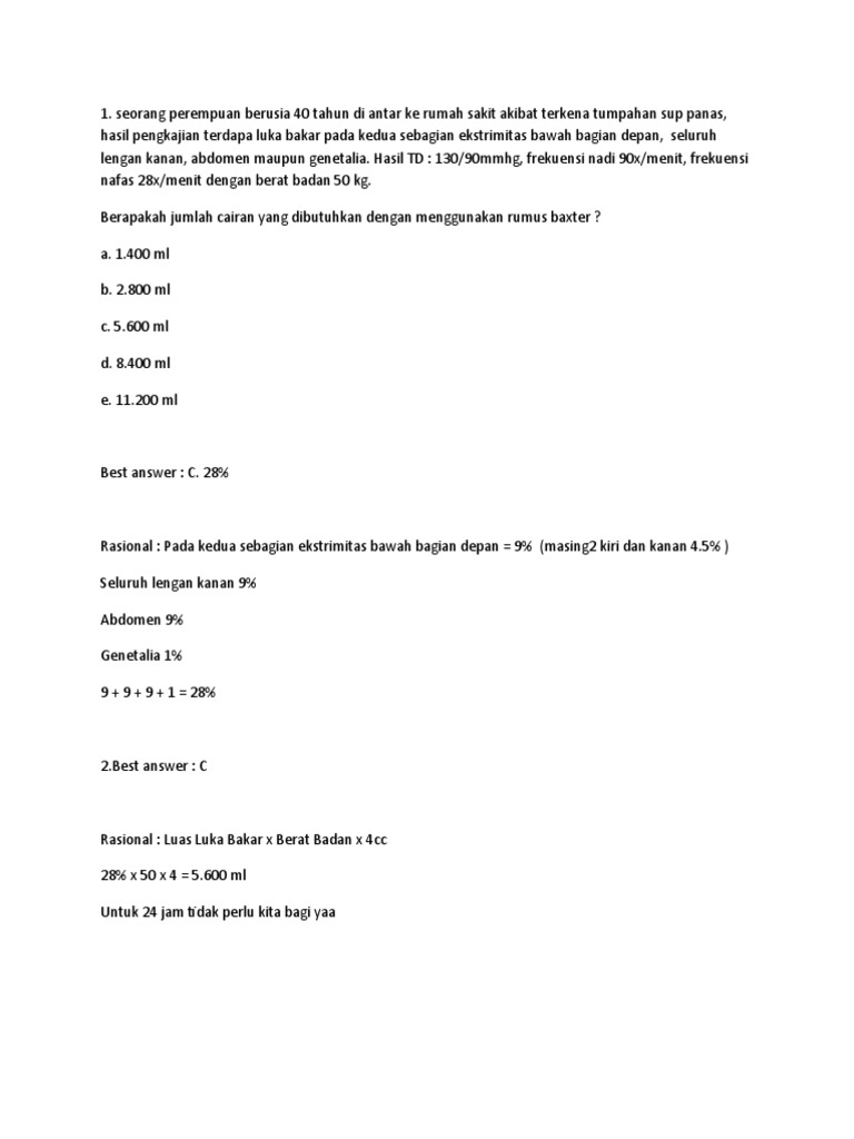 Contoh Soal-Soal Ukom | PDF