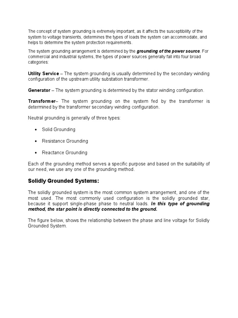 Concept of System Grounding | PDF | Electrical Impedance | Transformer