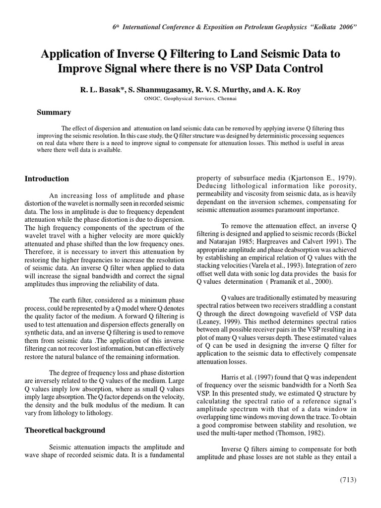 Inverse Q | Download Free PDF | Spectral Density | Bandwidth (Signal ...
