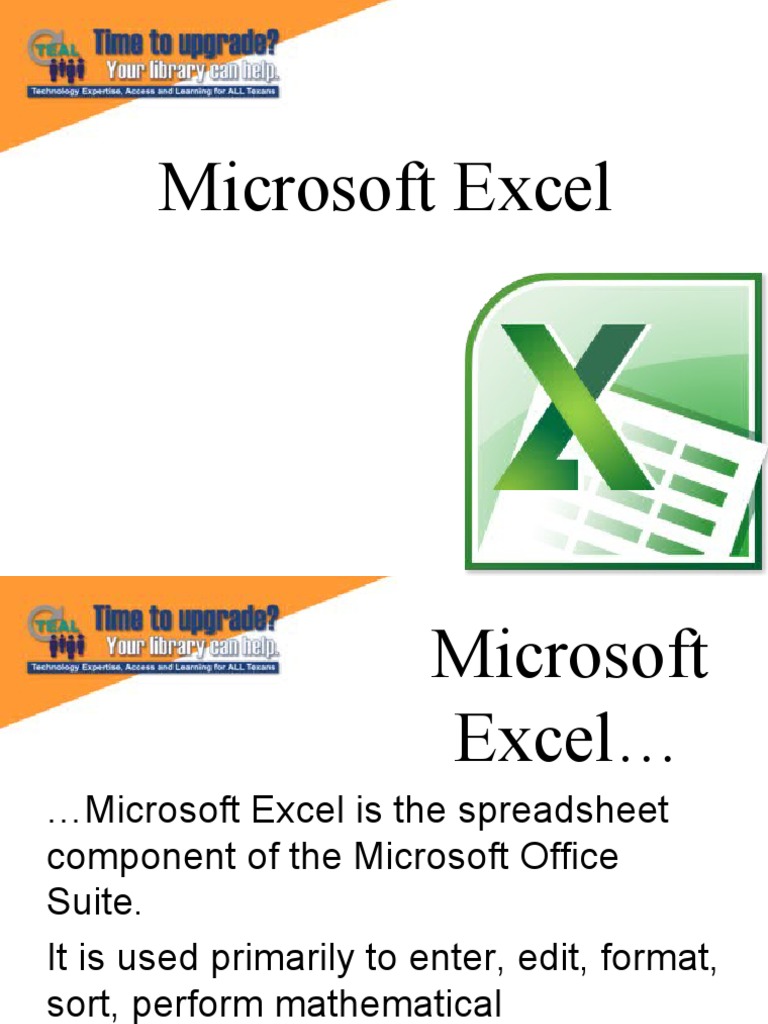 1 Introduction To MS Excel | PDF | Microsoft Excel | Graphical User Interfaces