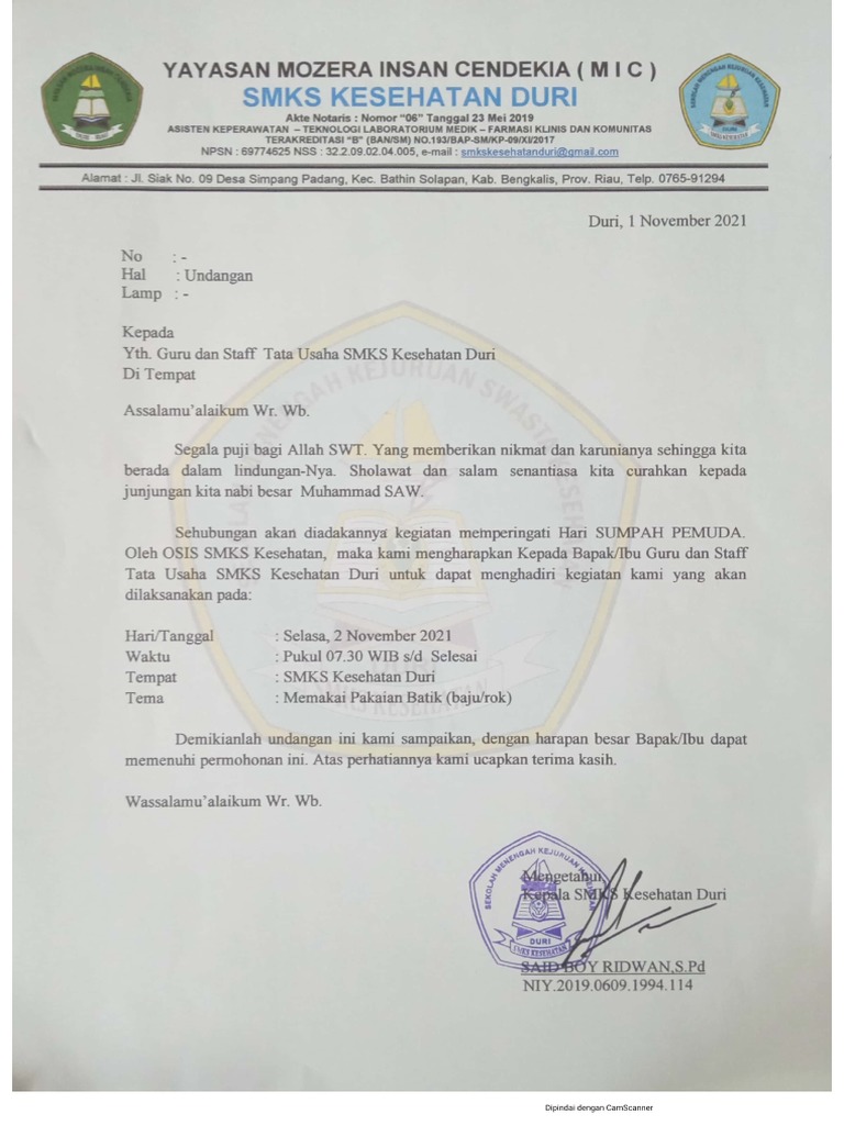 Undangan Sumpah Pemuda | PDF