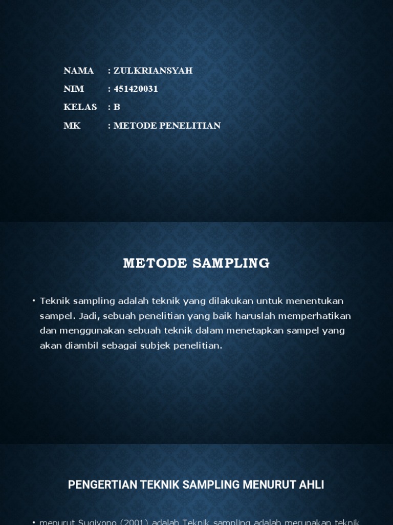 Metode Sampling | PDF