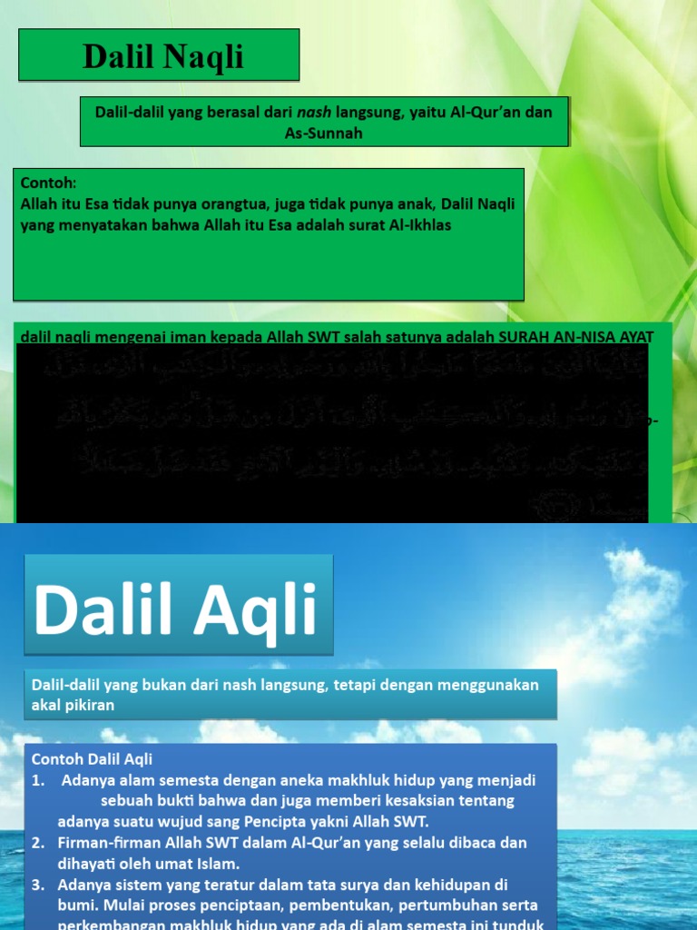 Perbedaan Dalil Naqli dan Aqli | PDF | Agama & Spiritualitas