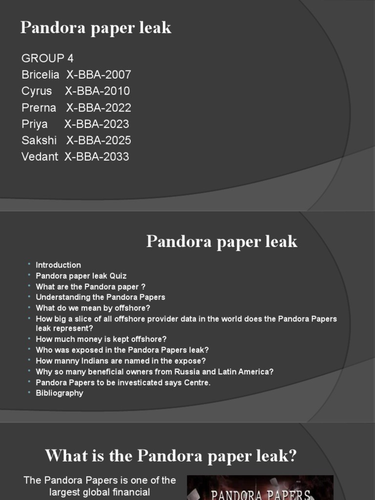 Pandora Paper Leak | PDF | Economies | Taxes