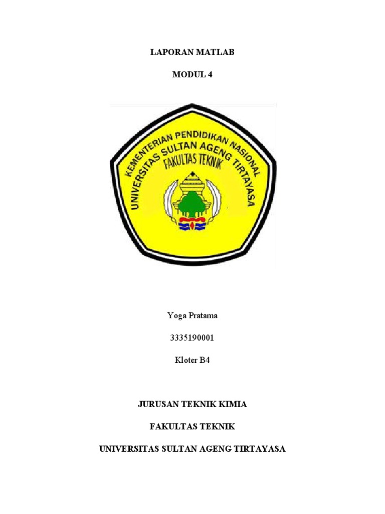Laporan MATLAB: Eigen dan Reaksi | PDF