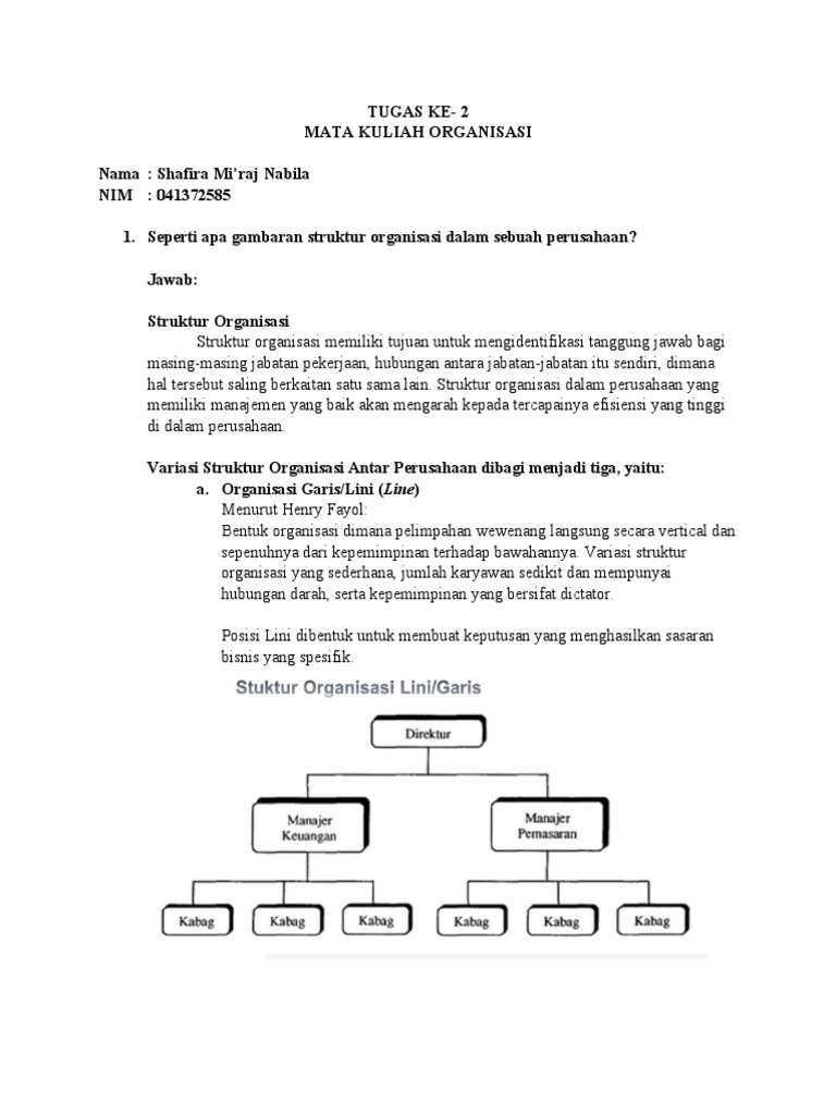 Tugas 2 Organisasi | PDF
