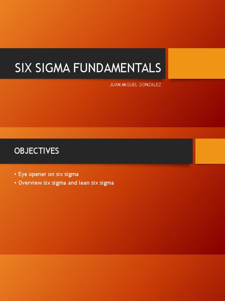 Six Sigma Fundamentals | PDF | Six Sigma | Design For Six Sigma