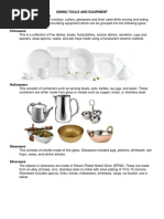 Different Types of Crockery and Their Sizes | PDF | Tableware | Cutlery