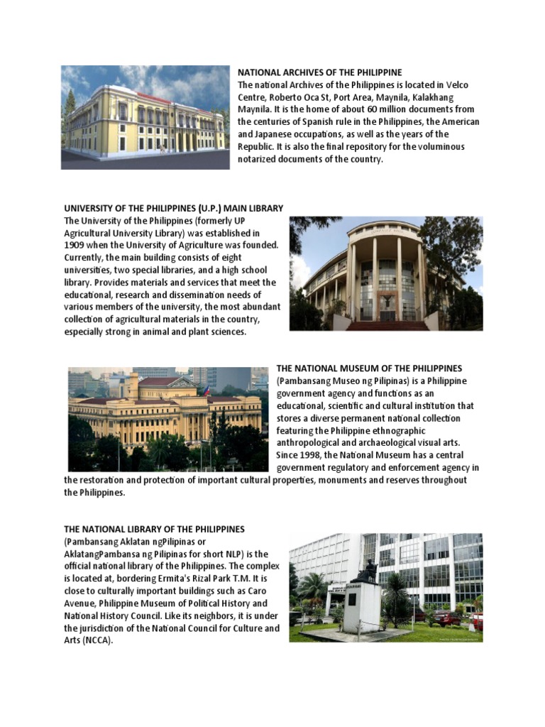 National Archives of the Philippines Overview | PDF | Philippines ...