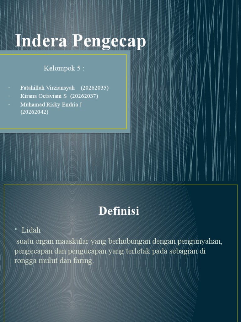 Indera Pengecap | PDF | Kajian Bahasa Asing | Kesehatan Holistik