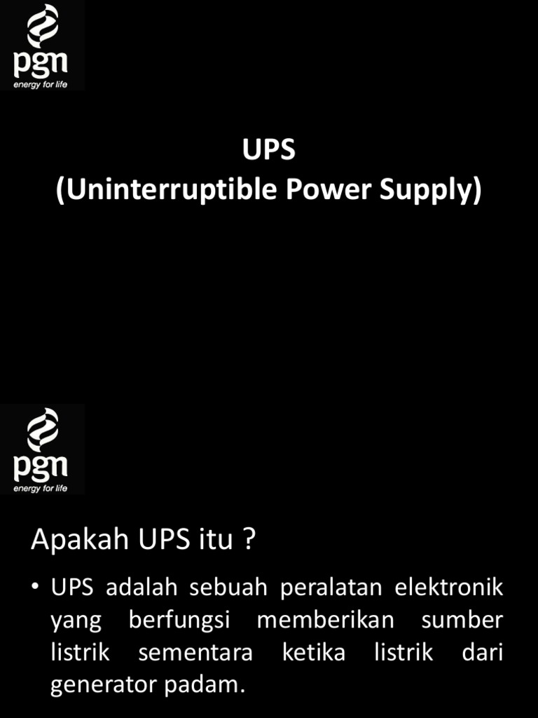 Presentasi Pelatihan UPS PGN PDF | PDF