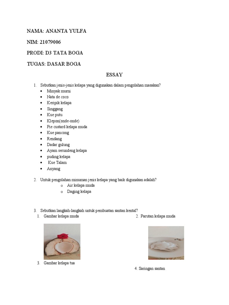 Tugas Dasar Boga | PDF | Pengembangan Diri