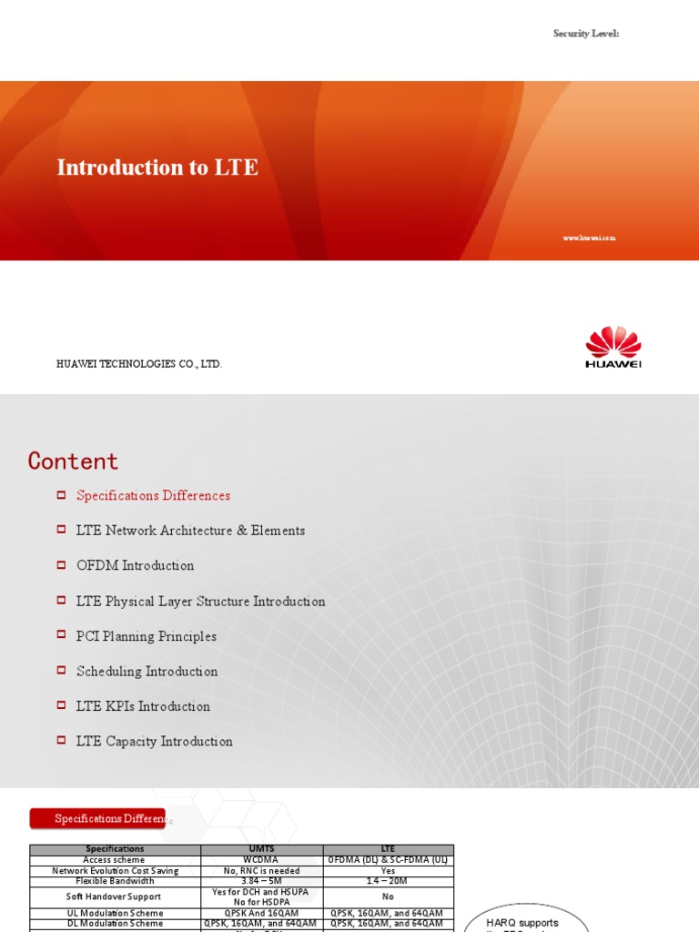 Introduction To LTE: Security Level | PDF | Computing | Broadcast Engineering