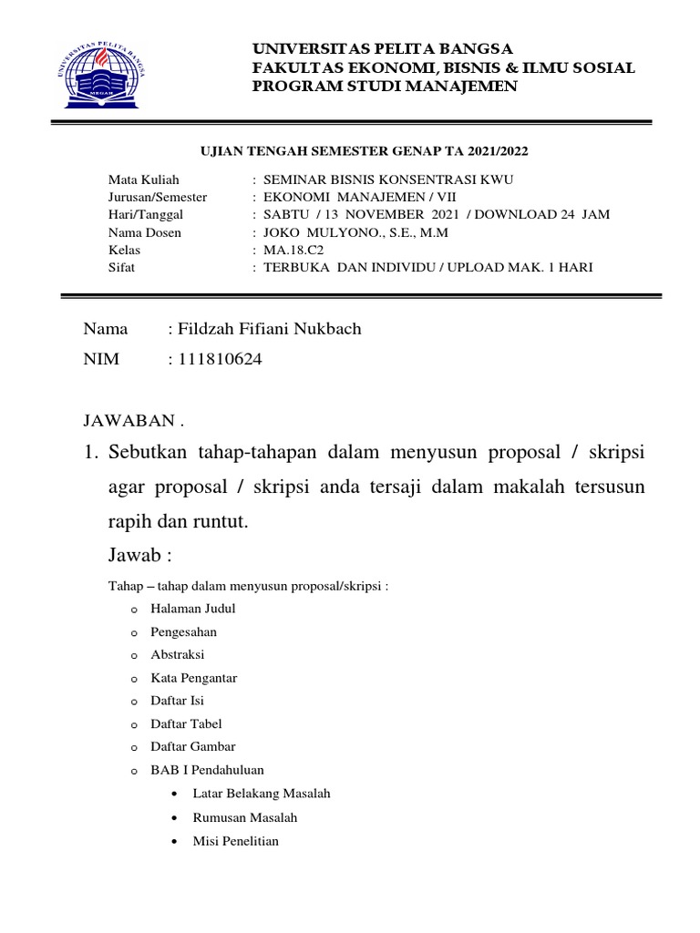 Tahap-Tahap Penyusunan Skripsi | PDF Tahap-Tahap Penyusunan Skripsi | PDF