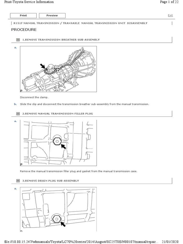 Disassembly Procedure | PDF | Manual Transmission | Transmission ...