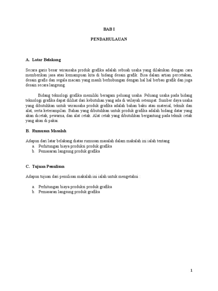 Wirausaha dan Pemasaran Produk Grafika | PDF | Bisnis