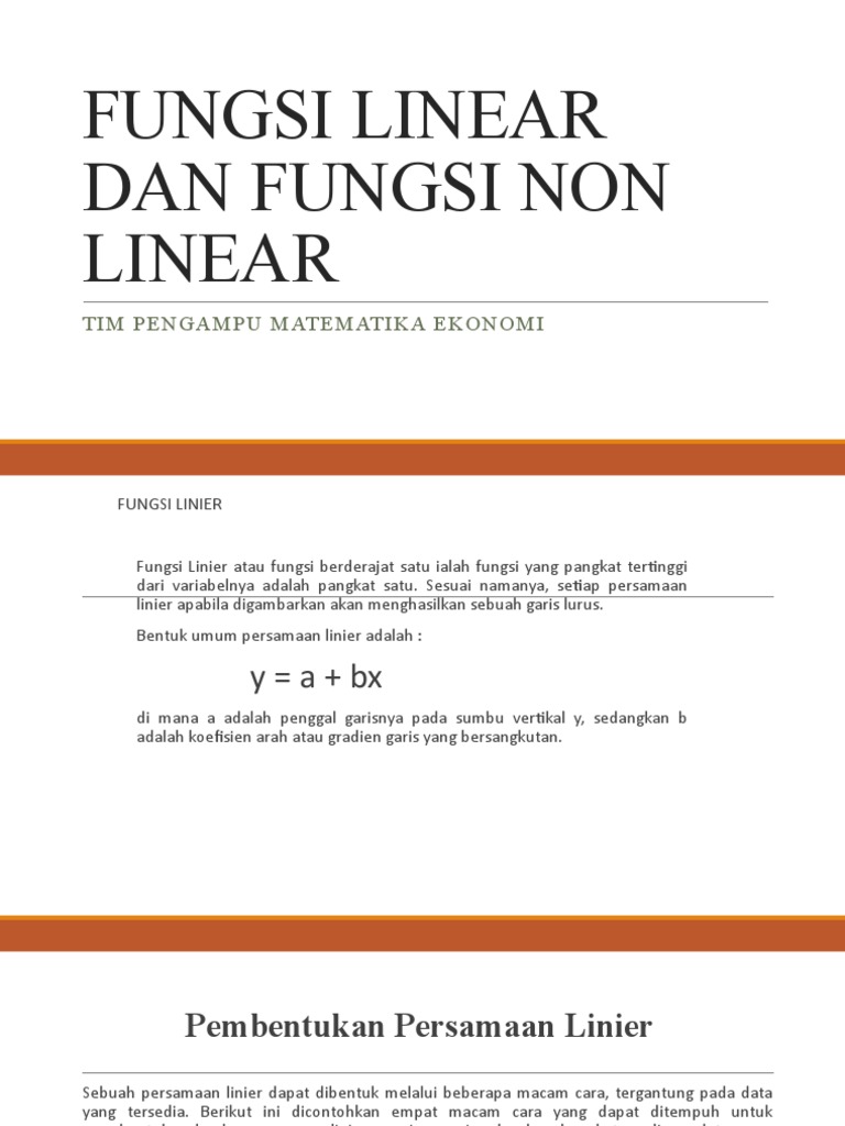 Fungsi Linear Dan Non Linear (p4-5) | PDF