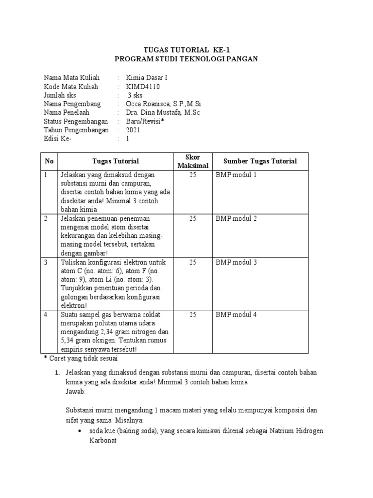 TUGAS TUTORIAL KE1 Kim D | PDF