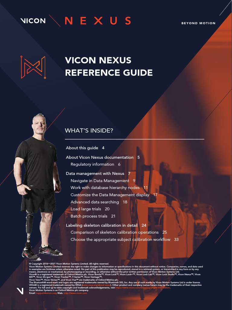 Vicon Nexus Reference Guide | PDF | Computing | Software